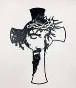 dřevo života Dřevěný obraz Ježíše - IHNED K ODESLÁNÍ Rozměry (cm): 60x81, Zvolte barvu dekoru: Černá