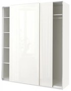 IKEA PAX / HASVIK Skříň 200x66x236 cm bílá/lesklá/bílá