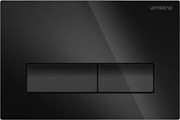 UPTrend Ovládací tlačítko pro WC podomítkové moduly YOSEMITE SHINY BLACK UP002‑B18, černá lesk