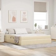 Postel s úložným prostorem a matrací Krémová 180 x 200 cm 3399680