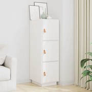 Skříň highboard bílá 34x40x108,5 cm masivní borové dřevo