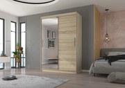 ADRK Furniture Posuvná skříň se zrcadlem ESTI 150 SW-ESI-150-S