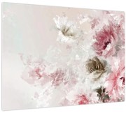 Obraz - Malba růžových květů (70x50 cm)