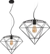 Toolight - Závěsná lampa 1xE27 DIAMENT 392197, černá, OSW-08570
