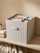 Sinsay - Skládací úložný box s pruhy - zelená