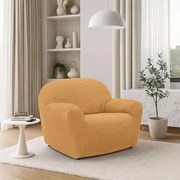 Super strečové potahy  RUBINIA zlatá křeslo (š. 70 - 110 cm)