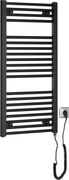 Aqualine Aqualine, DIRECT-E elektrické topné těleso, rovné, 450x960 mm, 300 W, černá, ILE94TB