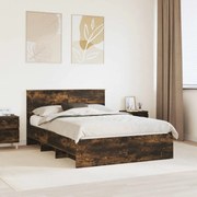 Rám postele s čelo Kouřový dub 160 x 200 cm Kompozitní dřevo 3408834