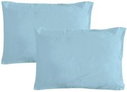 Povlak na polštář italské výroby 100% bavlna - 2 ks sv.modrá - 2 ks 70x90 cm