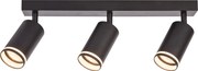 Bodové svítidlo Pipe Ring, 3x černé kovové stínítko, b