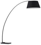 Černá stojací lampa s textilním stínidlem (výška 210 cm) Juhe – Kave Home