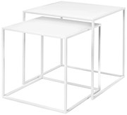 Bílé kovové konferenční stolky v sadě 2 ks 40x40 cm Fera – Blomus