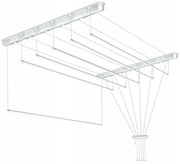 Erga Erga, stropní věšák na sušení prádla 5x100 cm, bílé, ERG-SEP-10SUSSUF5PP10