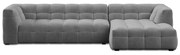 Šedá sametová rohová pohovka Windsor & Co Sofas Vesta, pravý roh