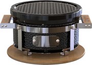 Přenosný japonský gril Hibachi, průměr 34,5 cm, černý