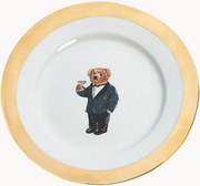 Sada snídaňových talířů z porcelánu's 24karátovým zlatem Thompson, 4 díly