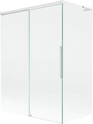 Mexen Rox, L posuvná 2-křídlová vanová zástěna 120 + 70 x 150 cm, 8mm čiré sklo, bílý profil, 8C9L-120-070-20-00
