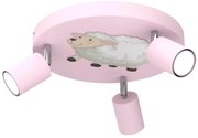 Luminex Dětské bodové svítidlo FUN 3xGU10/8W/230V růžová/ovečka 9334