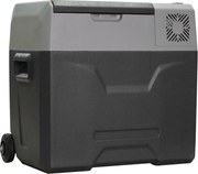 HOMCOM Autochladnička 50L elektrická autochladnička s kompresorem pro kempování a cestování 12/24V DC a 110-240V AC v šedé barvě |