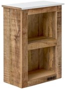 furniture-nabytek.cz - Masivní koupelnová nástěnná skříňka Padma z mangového dřeva, lakovaná, vícebarevná – 42×32×60 cm