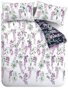 Bílo-fialové povlečení na jednolůžko 135x200 cm Wisteria - Catherine Lansfield