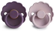Frigg Dudlík Frigg Daisy 2-pack kaučuk vel.2 Violet Dream/Soft Lilac