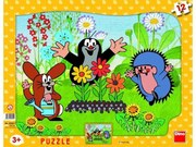 Dino Puzzle deskové Krteček zahradník 12 dílků