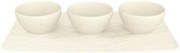 Villeroy & Boch Manufacture Rock Blanc sada misek na dip s podnosem 10-4240-9023