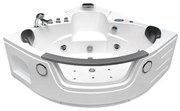BPS-koupelny Hydromasážní vana HYD-OR632CH 135x135 s ohřevem vody