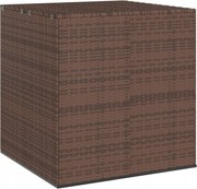 Fionshop 263056433 Zahradní úložný box Pe ratan 100 x 97,5 x 104 cm hnědý