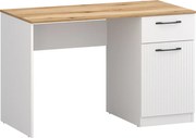 PC stůl, bílá/dub evoke, VELIS 1D1S/120
