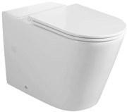 Sapho Avis - WC kombi mísa, vario odpad, Vortex Rimless, bílá PC106-111