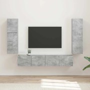 Sestava TV skříněk 4 ks Betonově šedá Kompozitní dřevo 3409036