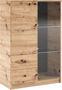 ADRK Furniture Vitrína Evi s LED osvětlením ADRK-SHC-EVI-80-ART-L