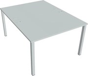 Kancelářský pracovní stůl Hobis USD 1200, deskaakát, bílá RAL 9016