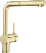 Blanco Linus S - Dřezová baterie s výsuvnou koncovkou, saténově zlatá 526684