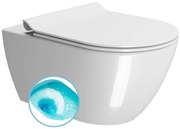 Sapho GSI Pura - Závěsné WC, splachování Swirlflush, Extraglaze, bílá 881511