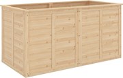 Vyvýšený dřevěný záhon 152 x 77 x 77 cm Vyvýšený hluboký bylinkový záhon s otevřeným dnem Vyztužující tyče