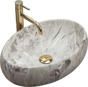Rea Linda Stone umyvadlo, 49 x 34 cm, imitace kamene, REA-U1020