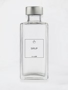 Samolepka na láhev SIRUP 5 x 5 cm – průhledná vinylová, voděodolná, omyvatelná samolepka na dózy, základní písmo