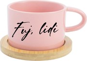 FUJ, LIDI - růžový hrníček makronka 200 ml