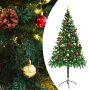 Vánoční Stromek S Led Osvětlením A Baňkami Zelený 180 Cm - 210 x 110 cm