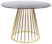 Kulatý jídelní stůl se skleněnou deskou ø 104 cm Floris – White Label