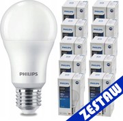 SADA 10 KS LED žárovek PHILIPS E27 4,9W 470lm - teplá bílá