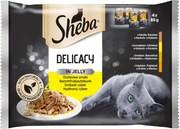 Sheba Kapsičky pro kočky Delicacy s kuřecím, kachním, krůtím a drůbežím 4 x 85 g