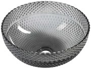 Sapho Beauty - Umyvadlo na desku, průměr 40 cm, bez přepadu, černá/sklo TY310
