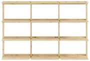 Nástěnná knihovna z borovicového dřeva v přírodní barvě 192x127 cm Groove – Karup Design