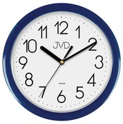 JVD Modré plastové nástěnné netikající tiché hodiny JVD sweep HP612.17