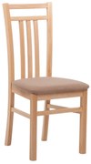 Jídelní čalouněná židle LOTY — masiv, látka, více barev Velvet béžová 41 Buk