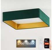Brilagi-LED Stmívatelné svítidlo VELVET SQUARE LED/36W/230V Wi-Fi Tuya+DO zelená